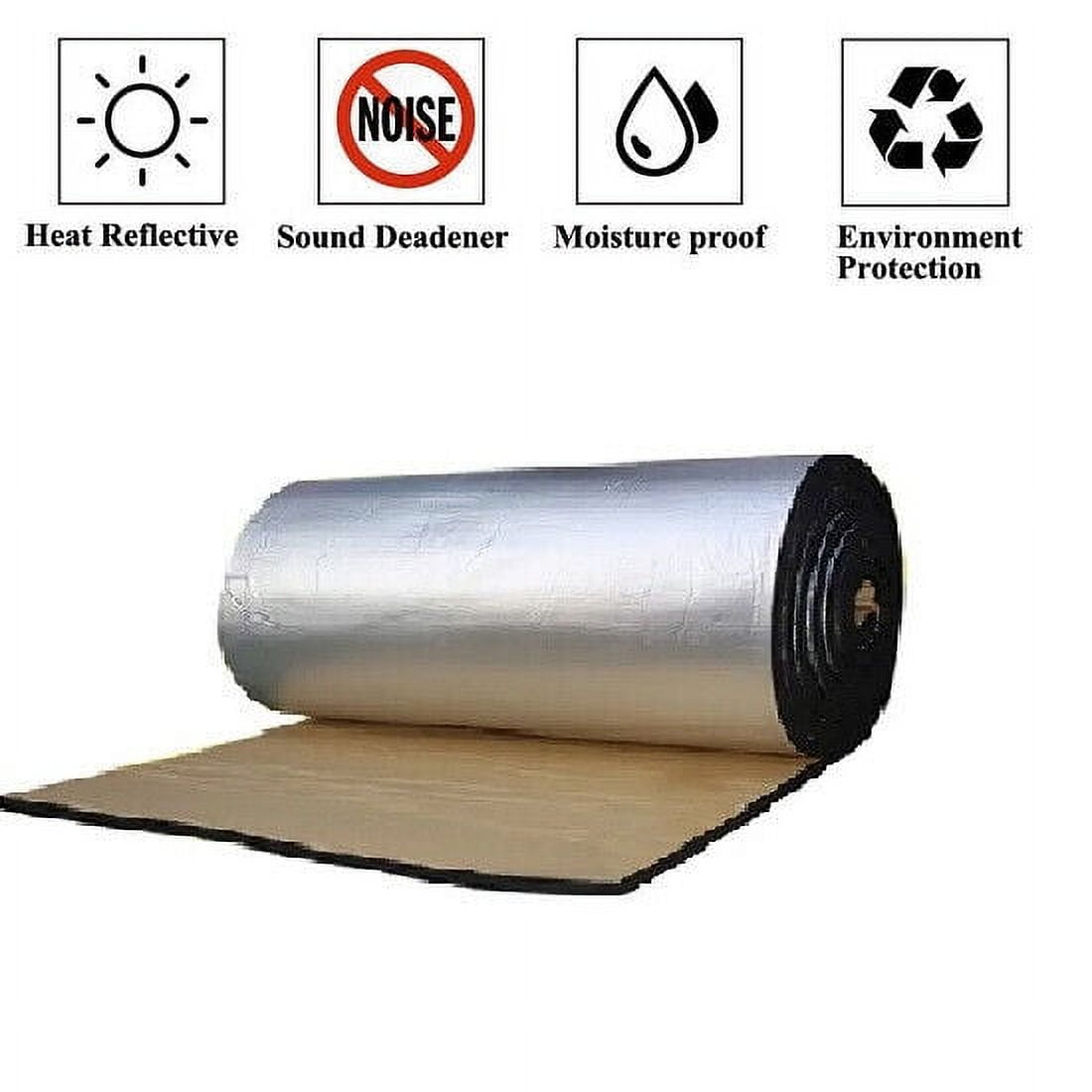 4X5 REFLECTIVE PEEL STICK Heat Shield Sound Deadener Car Insulation ...