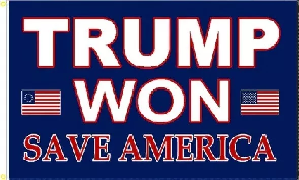 4X6 DONALD TRUMP WON 2024 SAVE AMERICA A! HUGE BLUE FLAG BANNER 100D ...