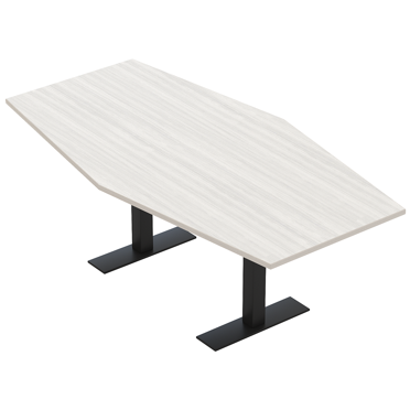 6 Person Rectangular Conference Table Metal T Bases Power Module ...