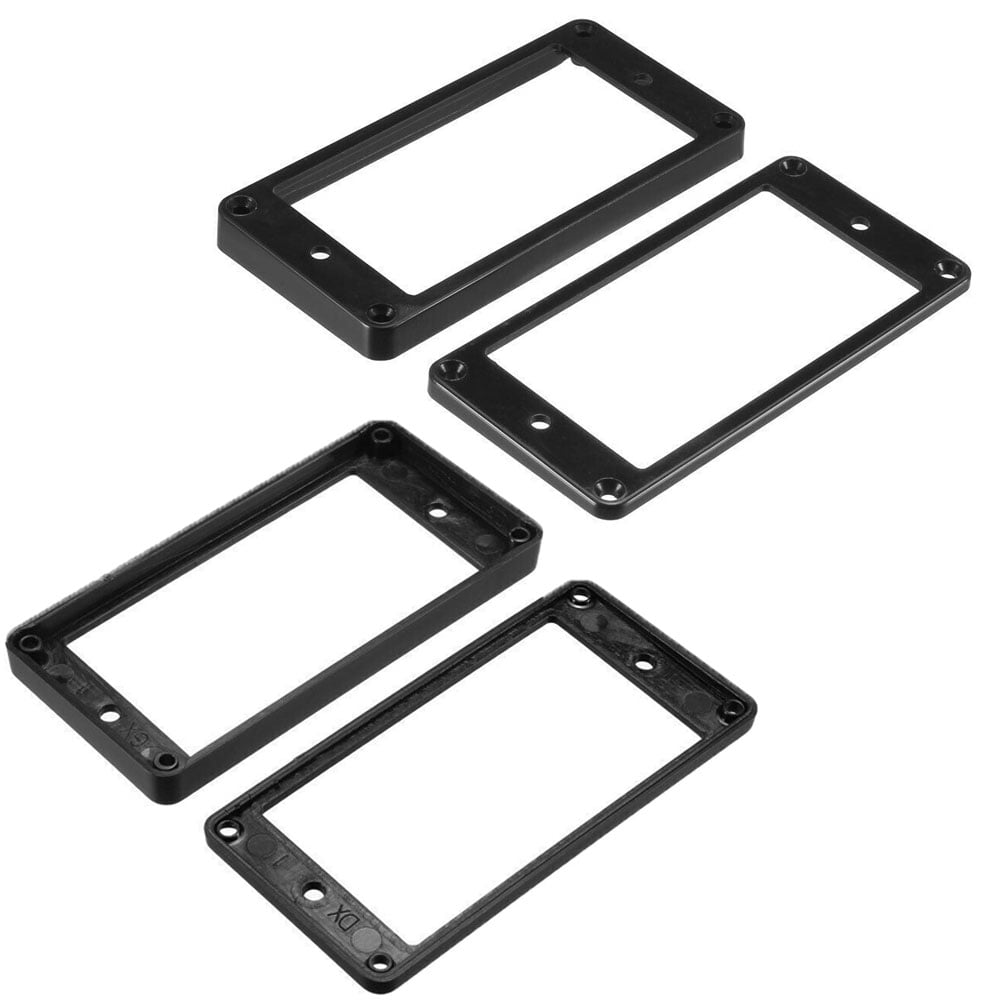 4XBlack Humbucker Pickup Rings Curved Bottom Bridge Neck Frame For ...
