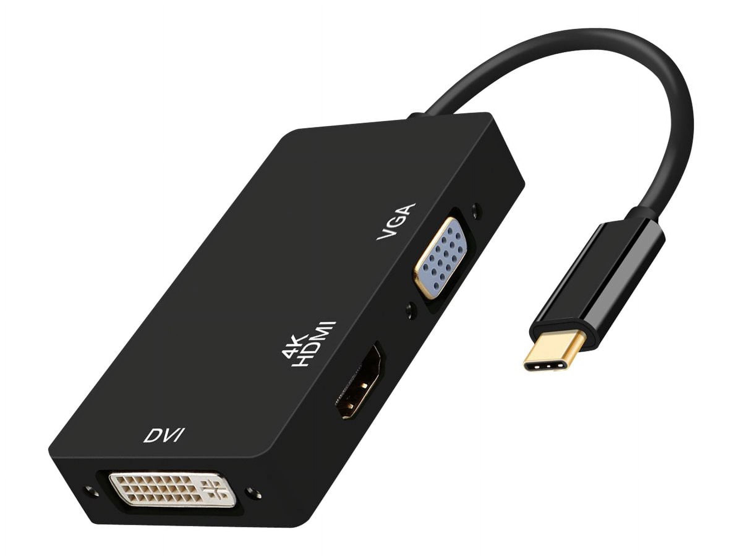 3 in 1 USB Type C Hub To HDMI DVI VGA Adapter - Walmart.com