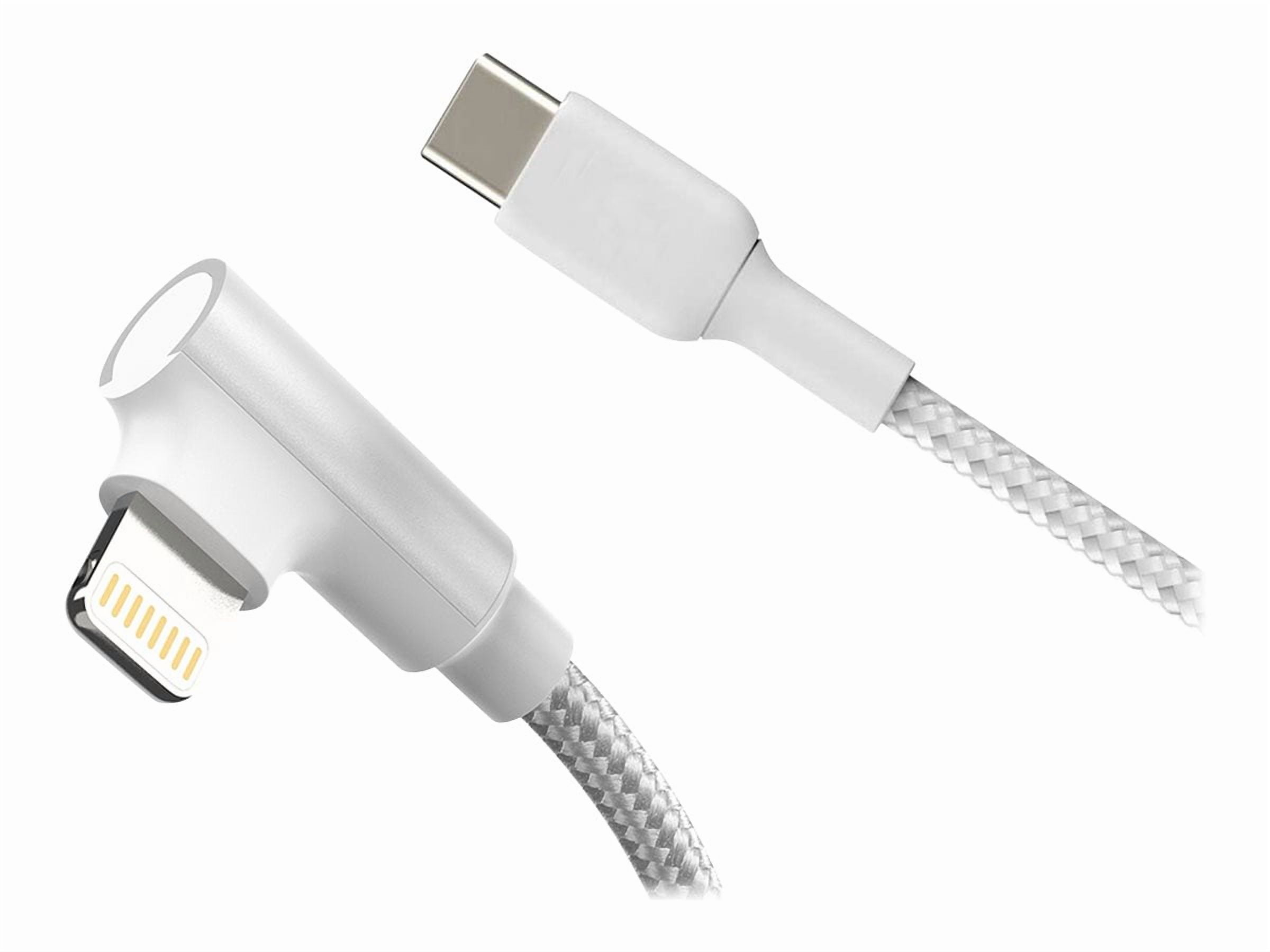 4XEM 4XLIGHTNING6RAW White USB-C to Lightning Right Angled 6 FT ...