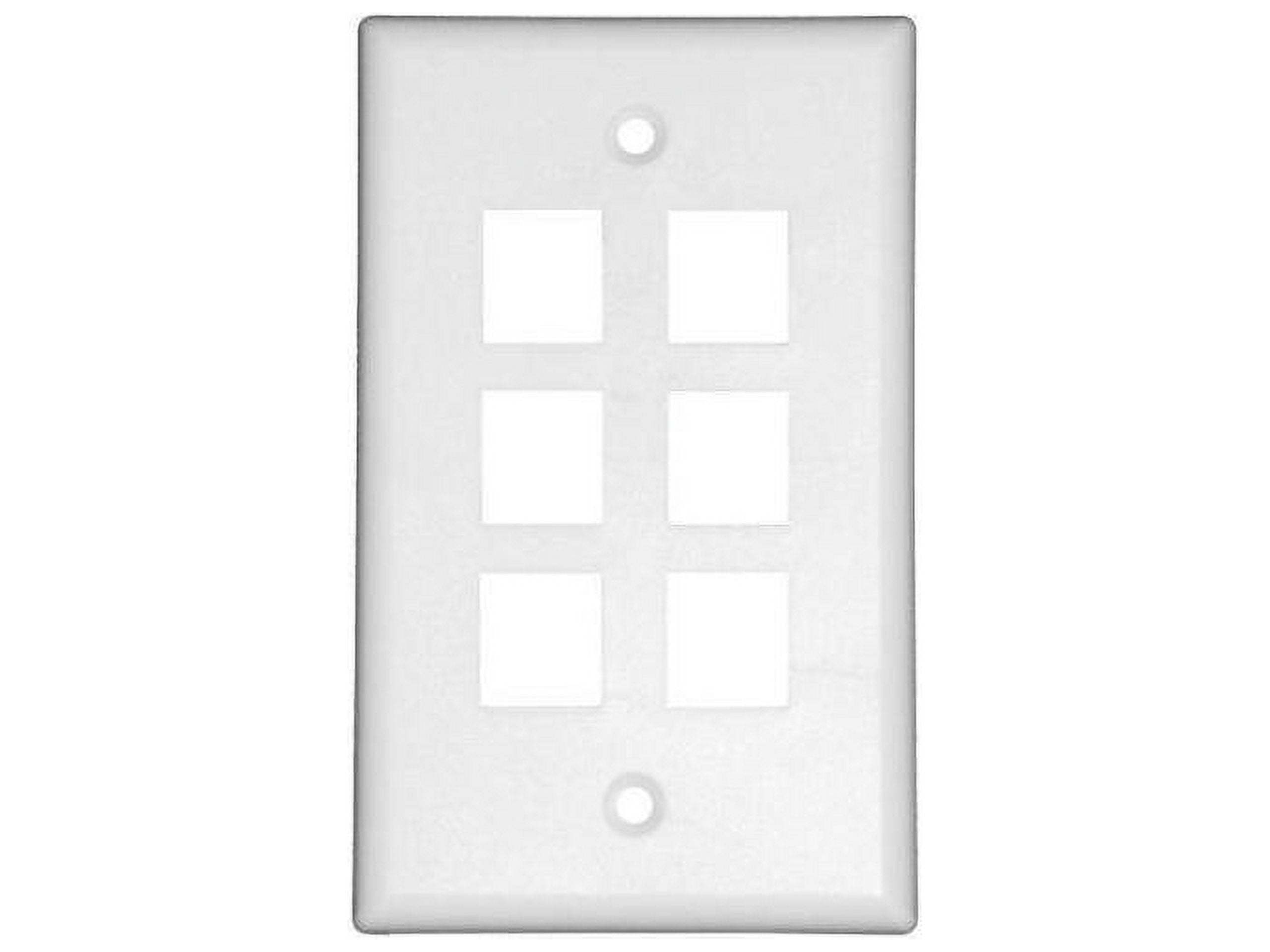 6PORT FACE PLATE RJ45 KEYSTONE - Walmart.com
