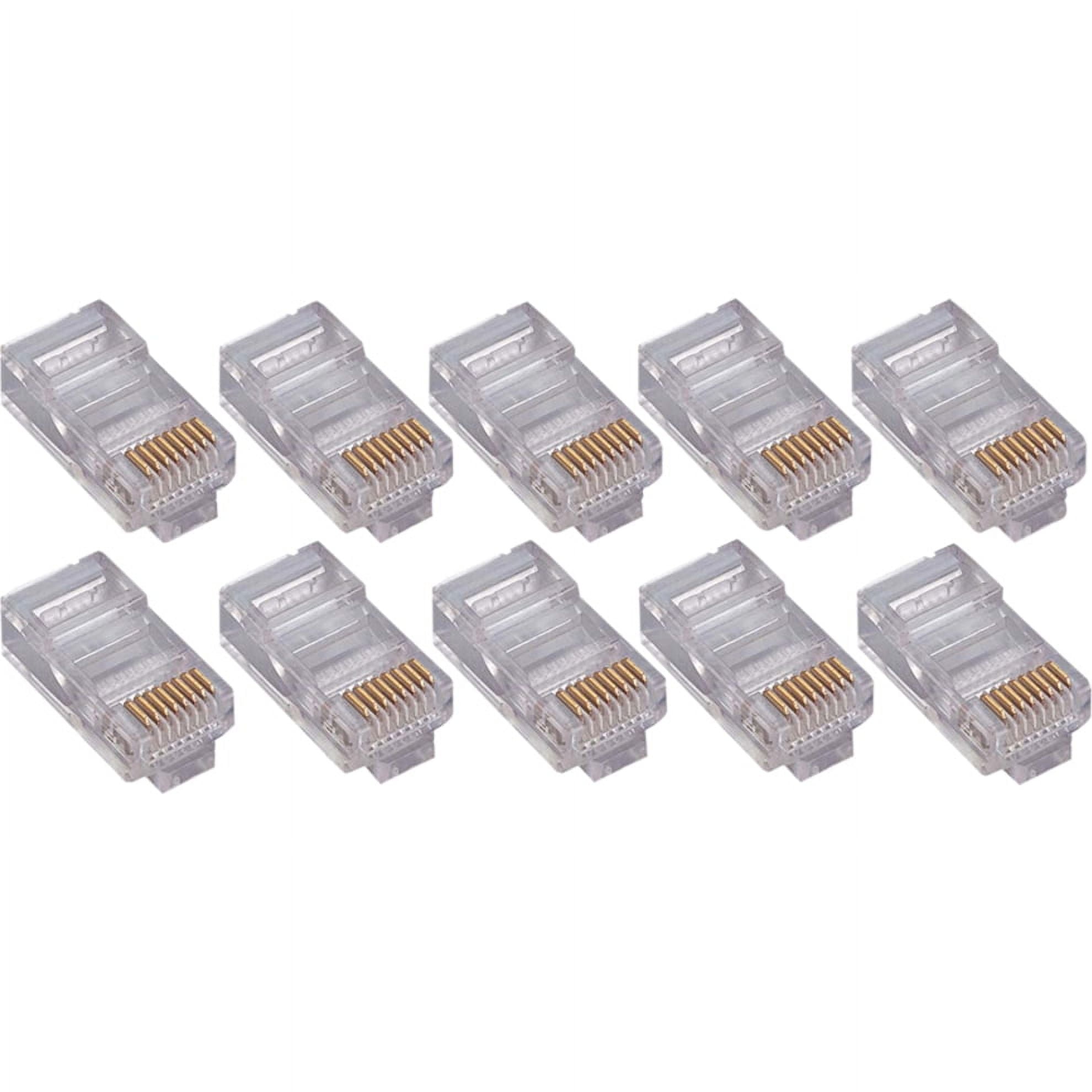 4XEM 100 Pack Cat6 RJ45 Modular Ethernet Plugs for Stranded or Solid ...