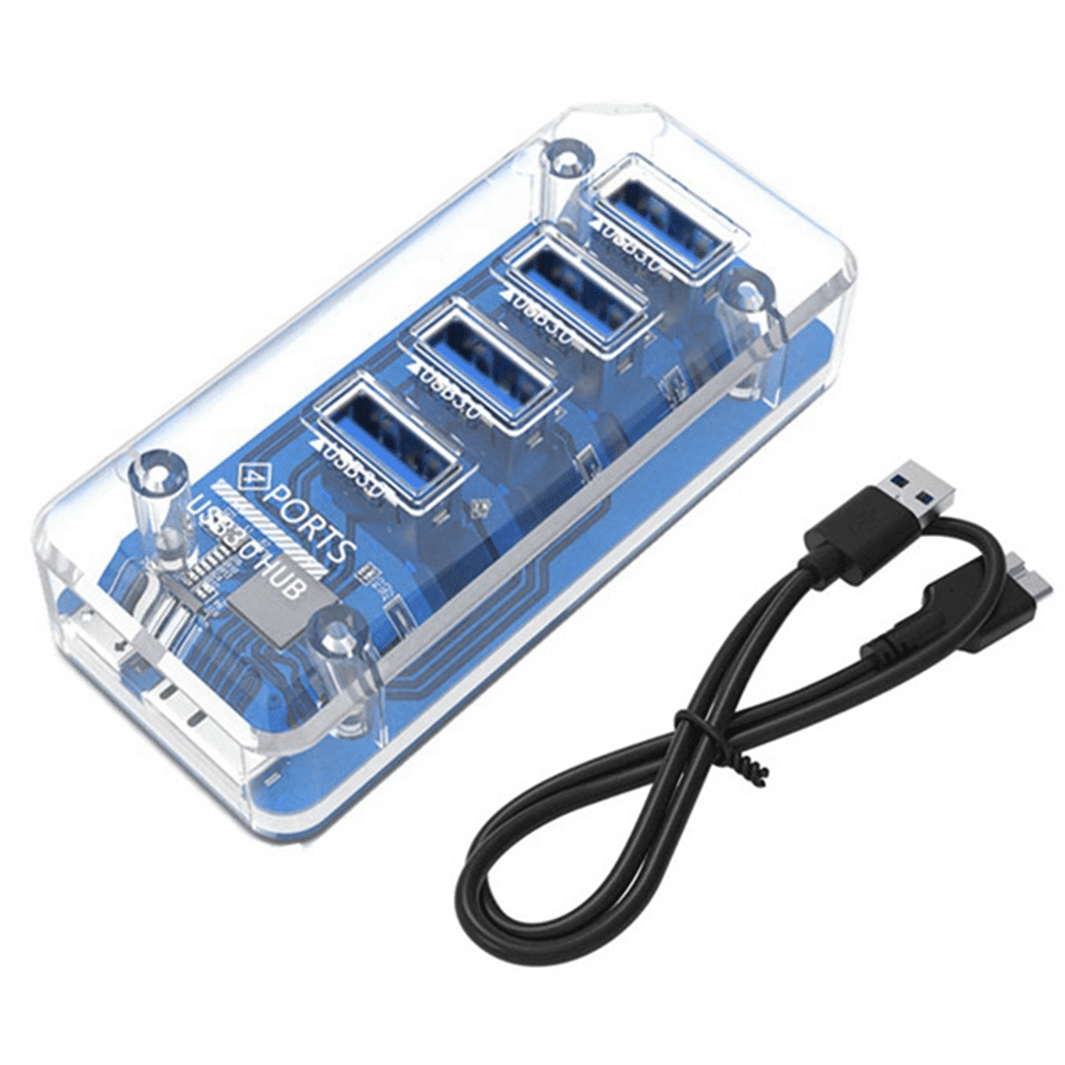 4XUSB3.0 Splitter HUB Laptop Desktop Computer Hub Multi-Port USB ...