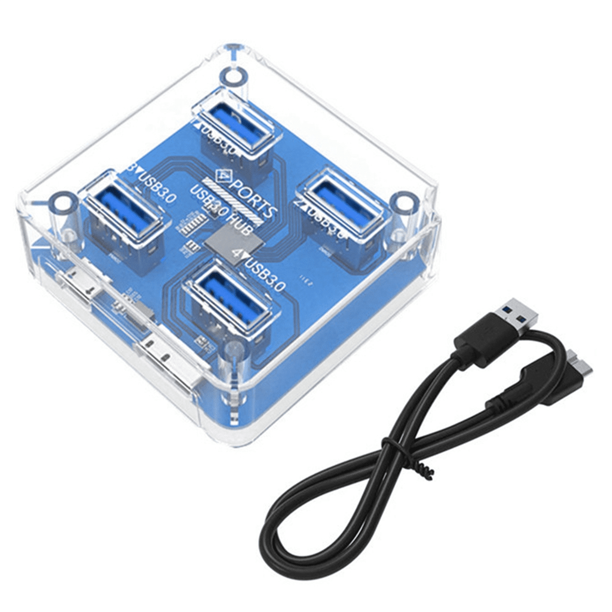 4XUSB3.0 Splitter HUB Laptop Desktop Computer Hub Multi-Port USB ...