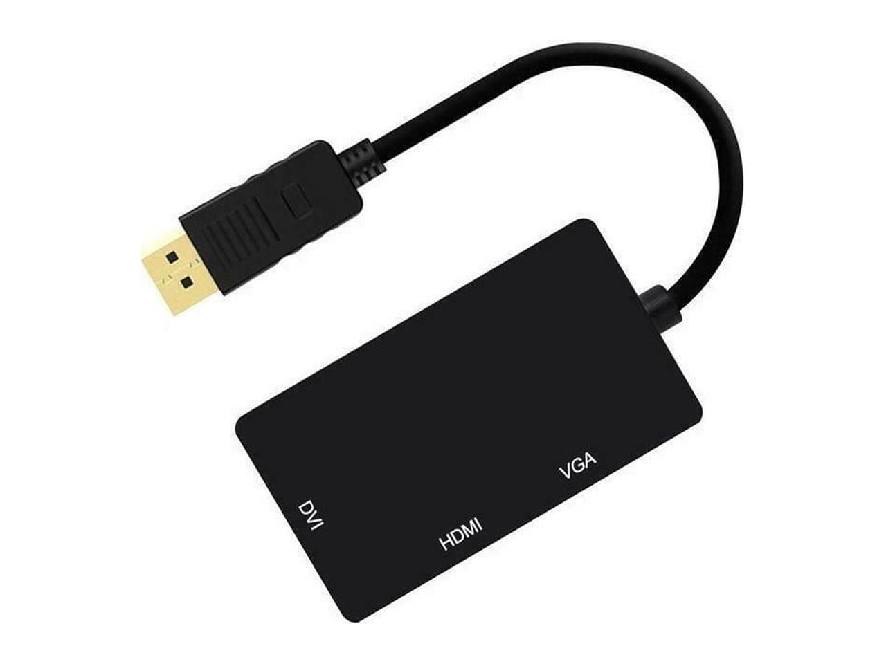 4XEM 4XDPHDMIDVIVGA 3 In 1 DisplayPort to HDMI DVI VGA Adapter ...