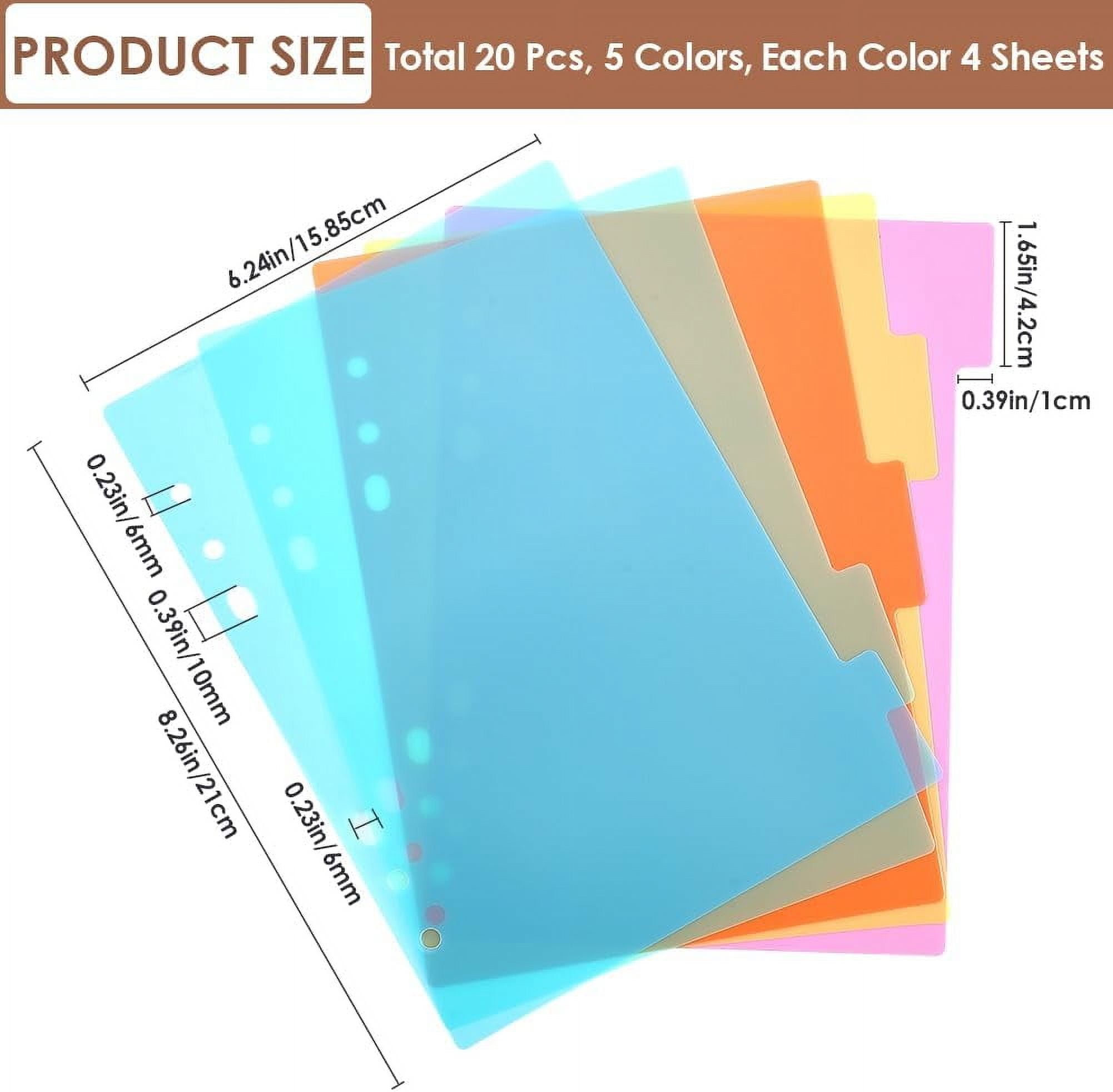 4bags Paper Discbound Notebook Index Divider Sheets for Binder ...