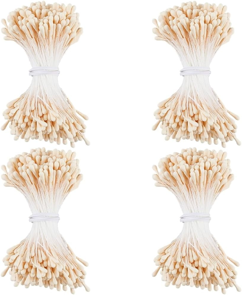 4bundles Gypsum with Cord Artificial Flower Core Moccasin 57x2mm 400pcs ...