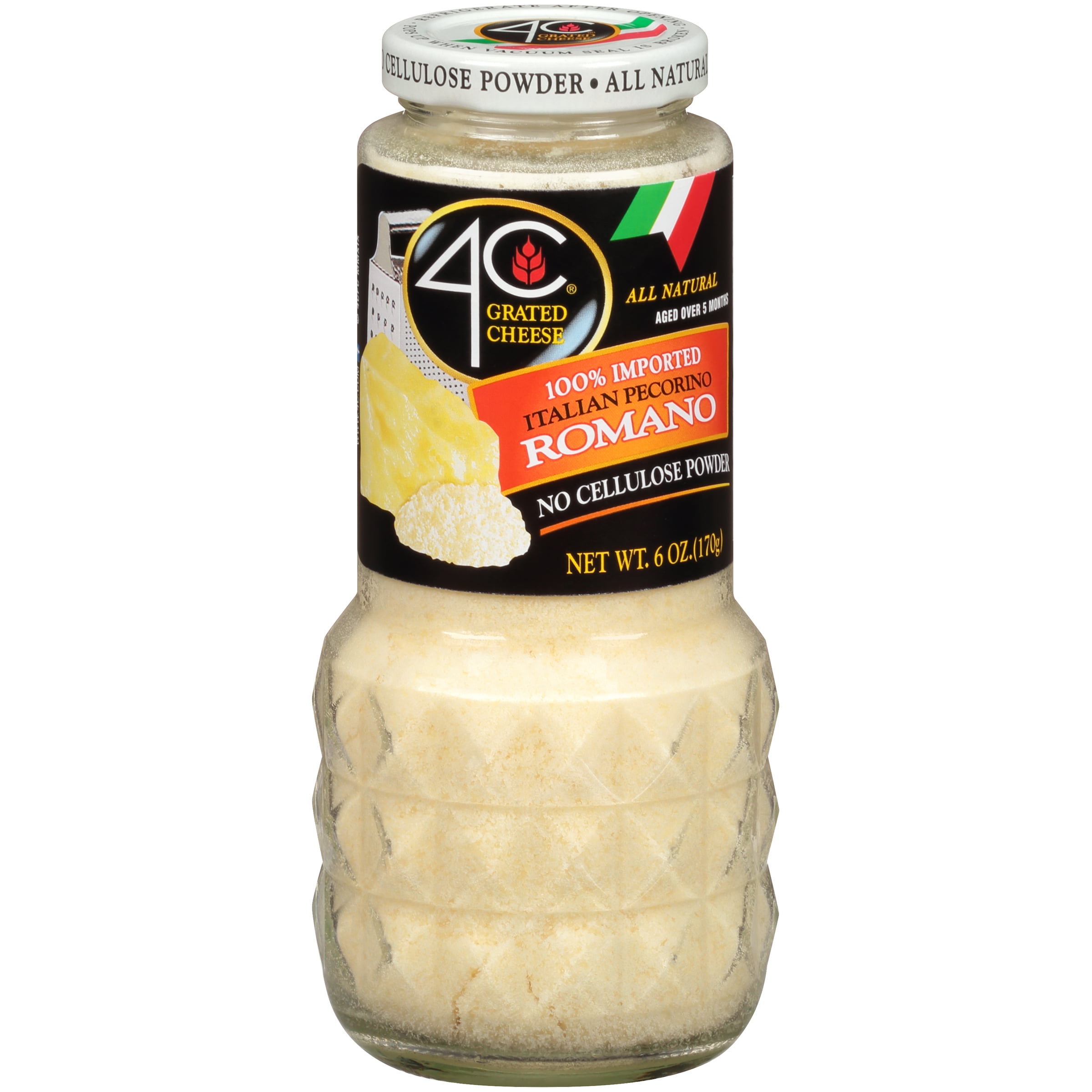 4c Italian Romano Grated Cheese Jar, 6 oz - Walmart.com