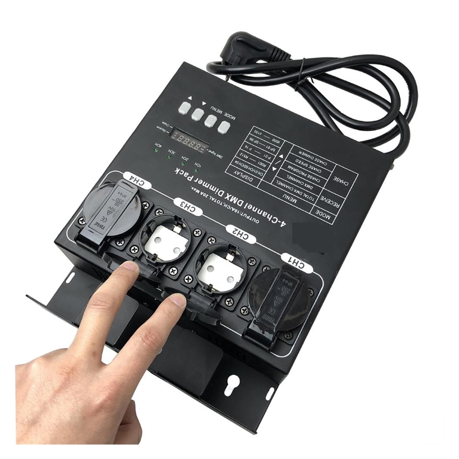 4ch Dmx Dimmer Pack Led Decoder 1kw DMX Dimmer Rear Controller Dimming ...