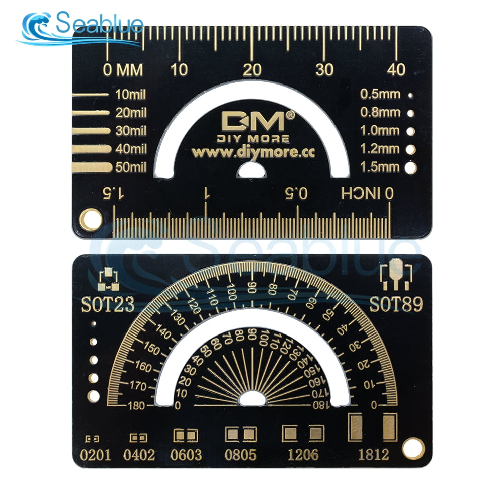 4cm 15cm 20cm 25cm PCB Ruler Multi-functional Measuring Tool Resistor ...