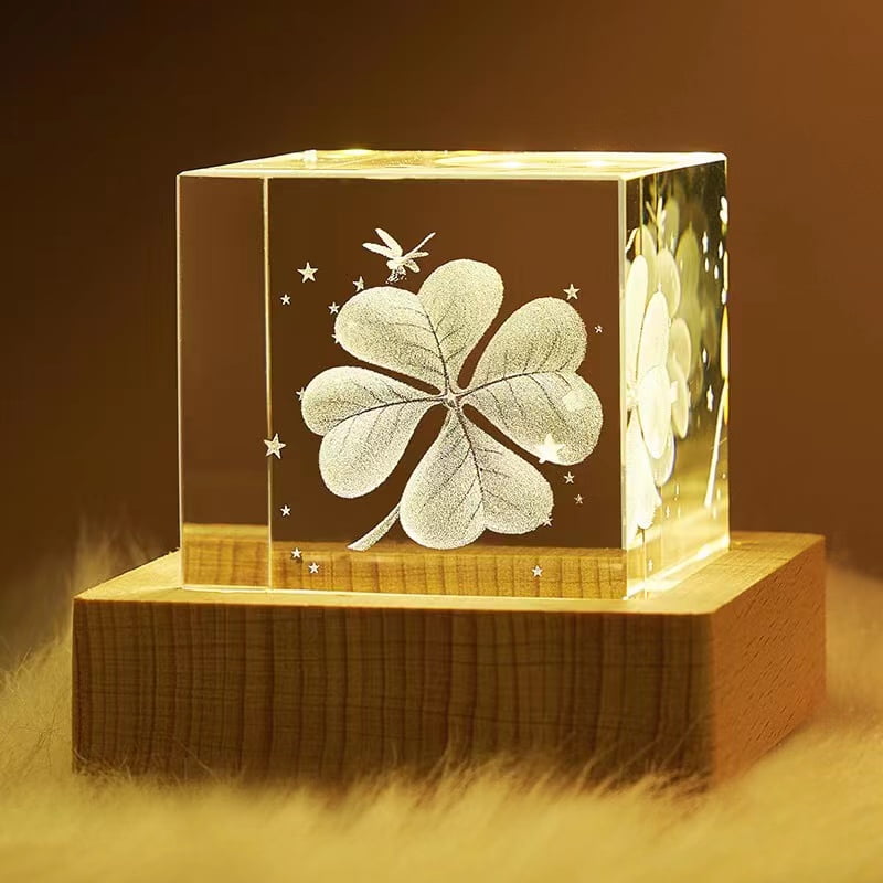 4cm Laser Engraved Moon Model Crystal 3D Glass Image Miniature ...