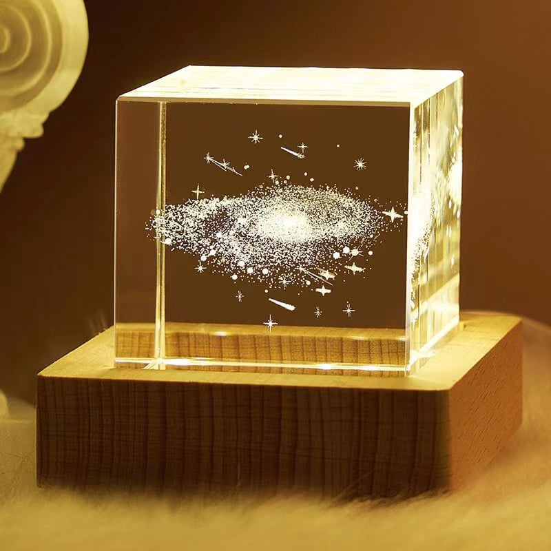 4cm Laser Engraved Moon Model Crystal 3D Glass Image Miniature ...