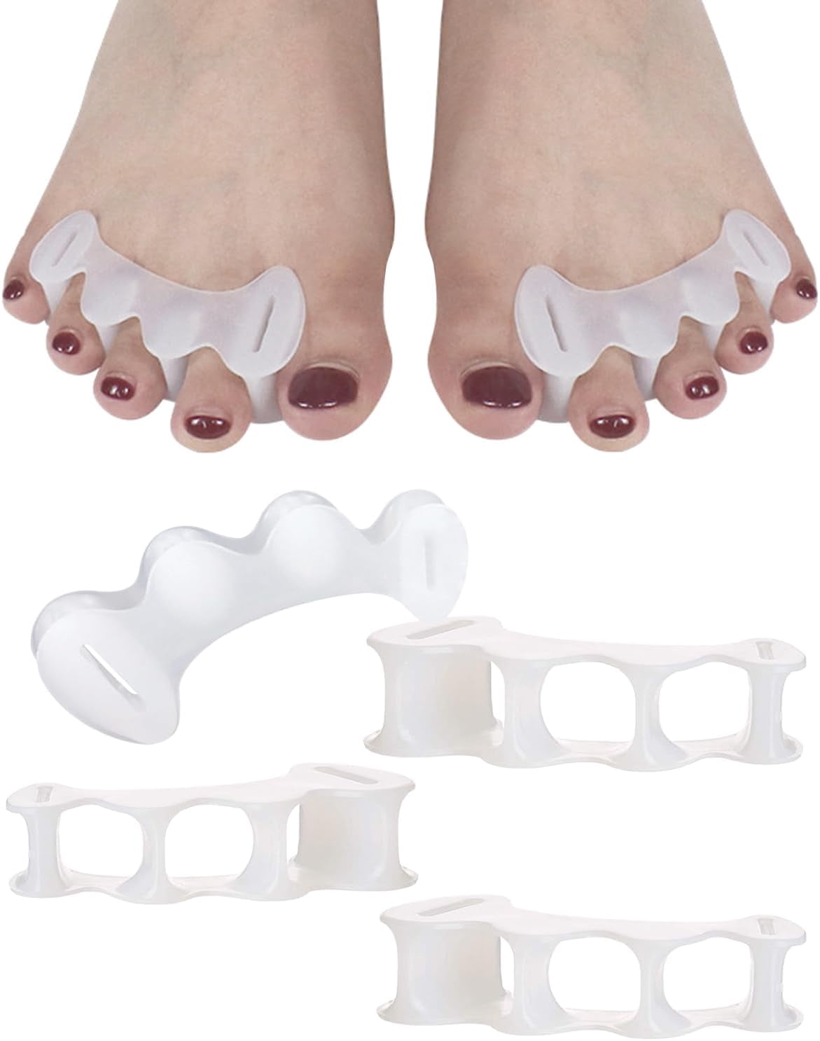 4cs Toe Spacers for Feet Women Men Bunion Corrector Toe Separators to ...