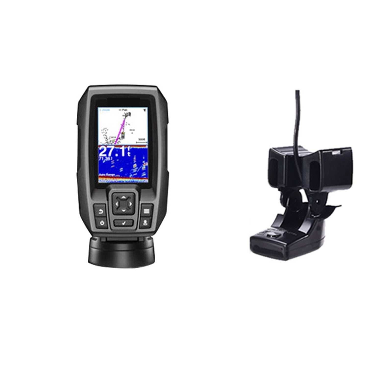 4cv with Transducer, Fishfinder with Traditional and Scanning Sonar ...