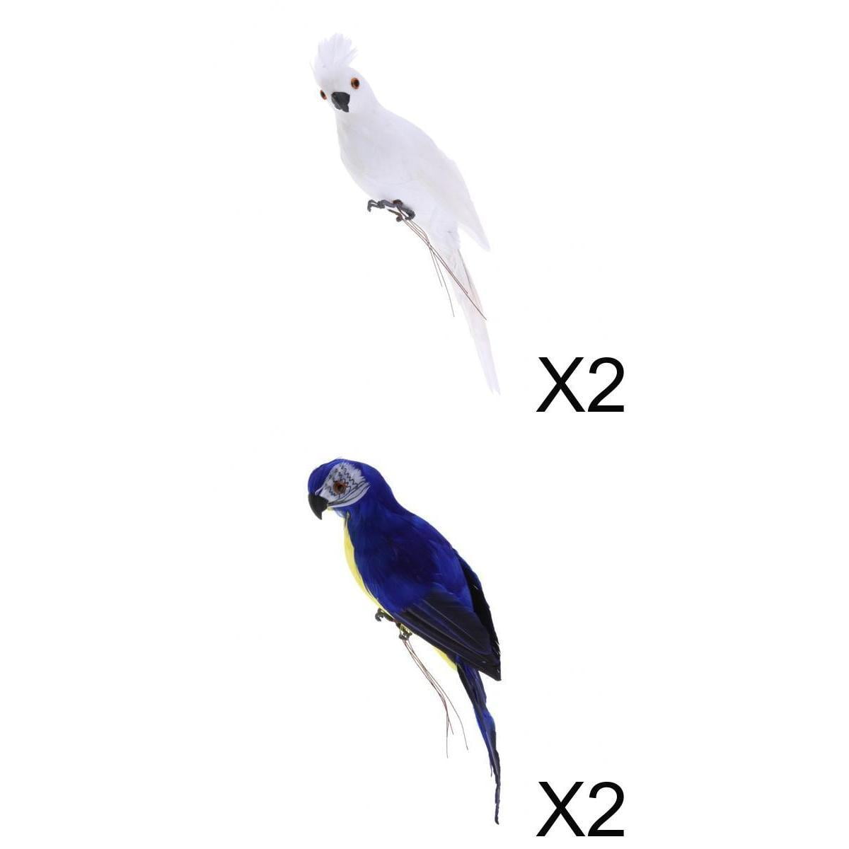 4es Artificial Feathered Figurines Birds Statue Model Photo Props Lawn ...