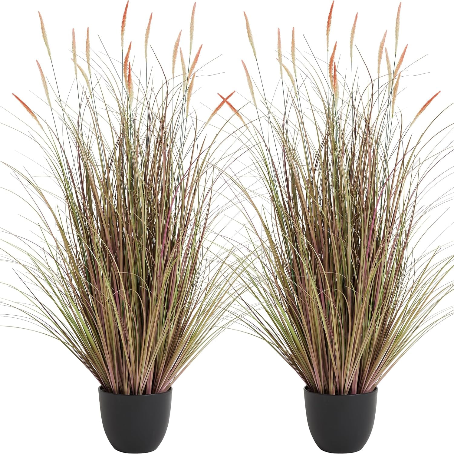 4ft 2-Pack Artificial Cattail Reed Grass, 47.2’’ Artificial Indoor ...