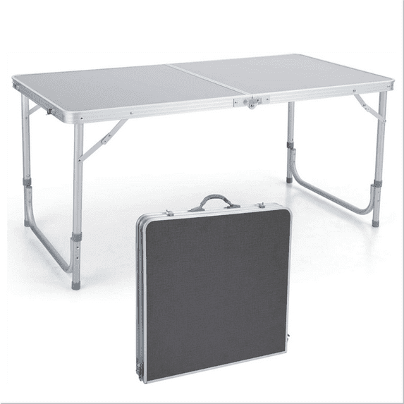 4ft Aluminum Camping Folding Table Portable Office Camping Picnic BBQ ...