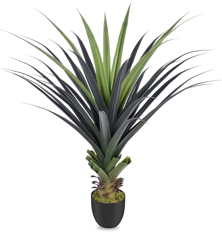 4ft Artificial Spiked Agave Plant, 48inch Faux Agave Plants Indoor ...