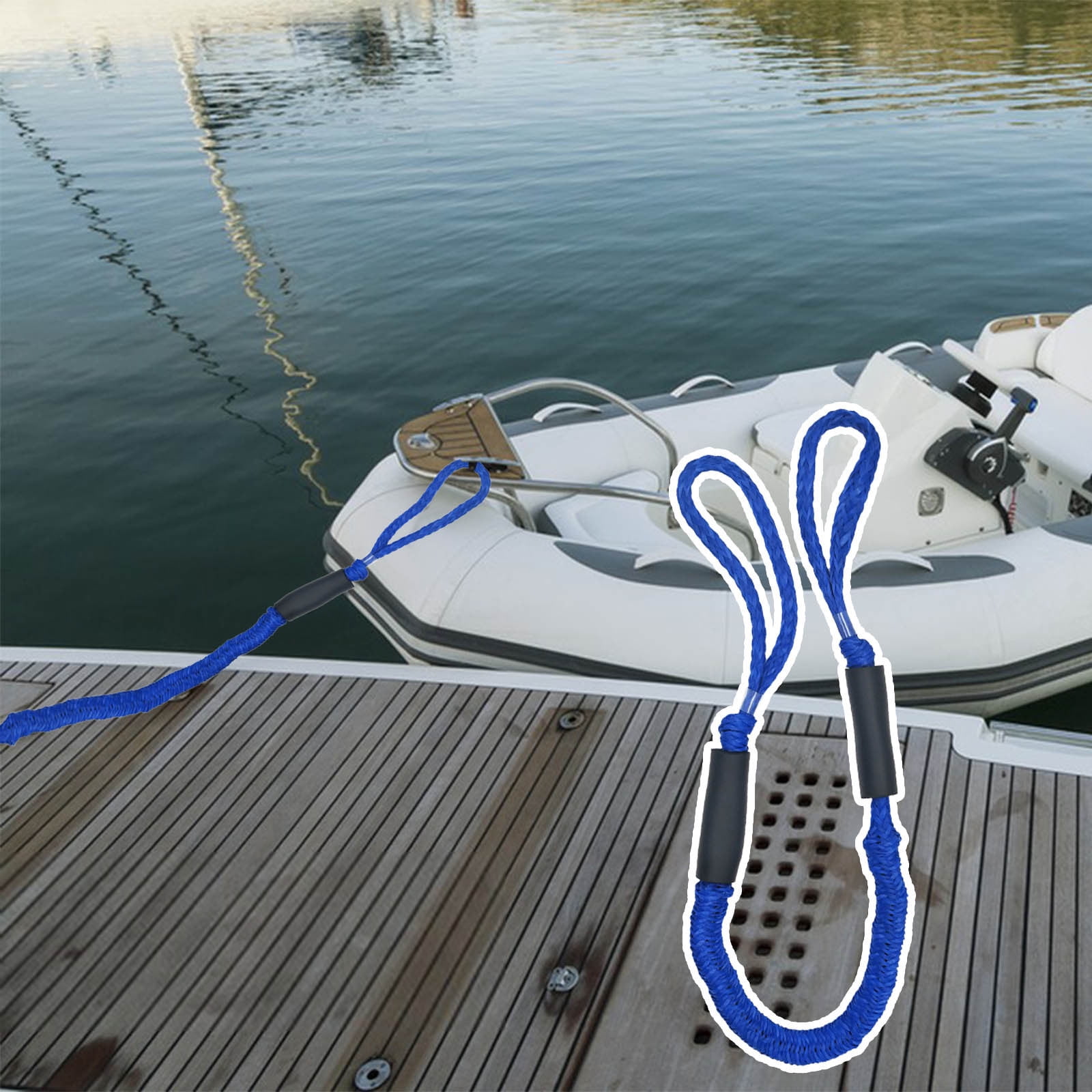 4ft Bungee Cord Rope Dock Lines for Boat with Stainless Steel Hook ...