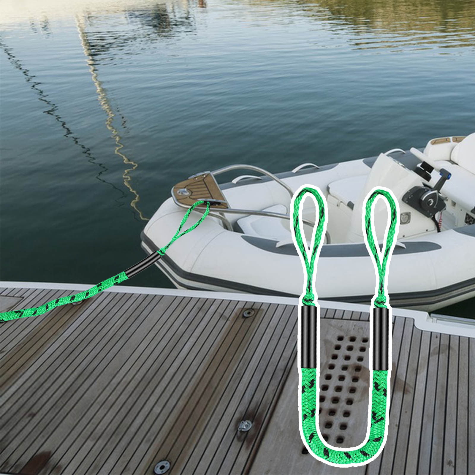 4ft Bungee Cord Rope Dock Lines for Boat with Stainless Steel Hook ...