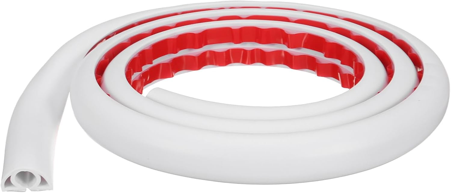 4ft Cord Cover Floor W0.3 x H0.3 Inner Channel PVC Hide Extension Cable ...