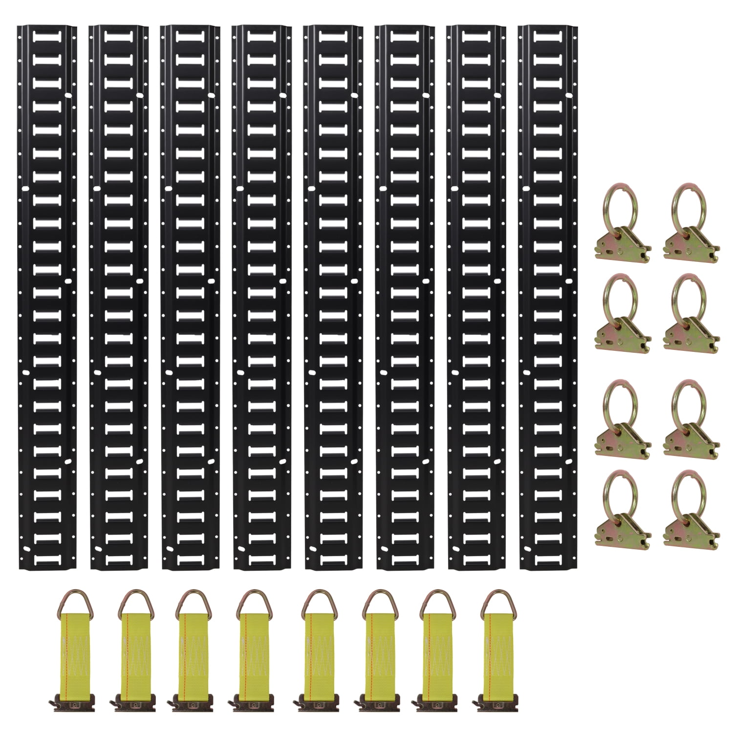 4ft E Track Tie-Down Rail Kit Indoor E Track 4‘ (8 Pack) for Garages ...