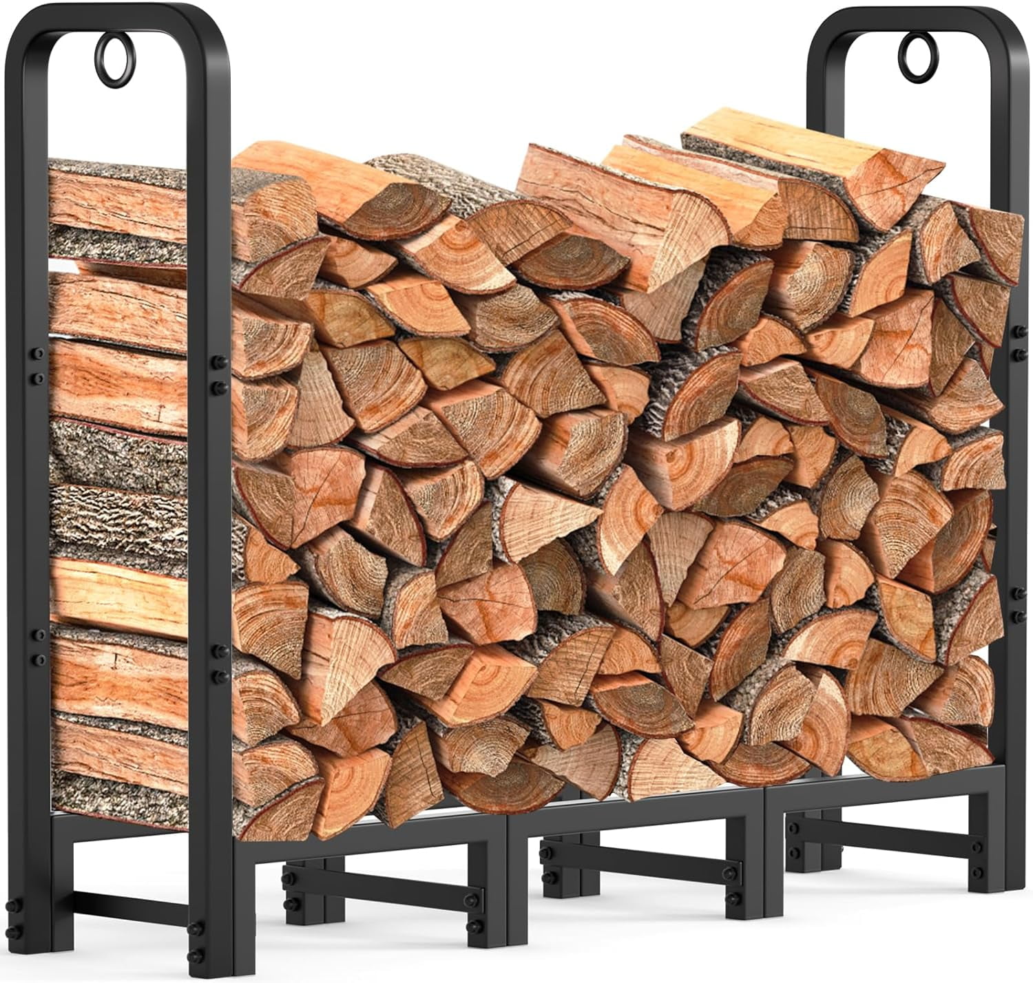 4ft Firewood Rack Outdoor Heavy Duty Fire Wood Racks Outdoor for ...