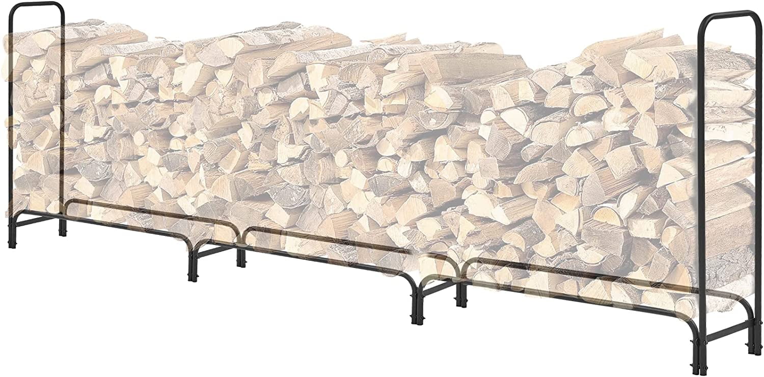 4ft Firewood Rack Outdoor Heavy Duty Log Rack Firewood Storage Rack ...