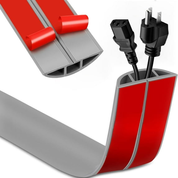 4ft Floor Cord Cover,Cord Hider Floor Gray,Extension Cable Cover Power ...