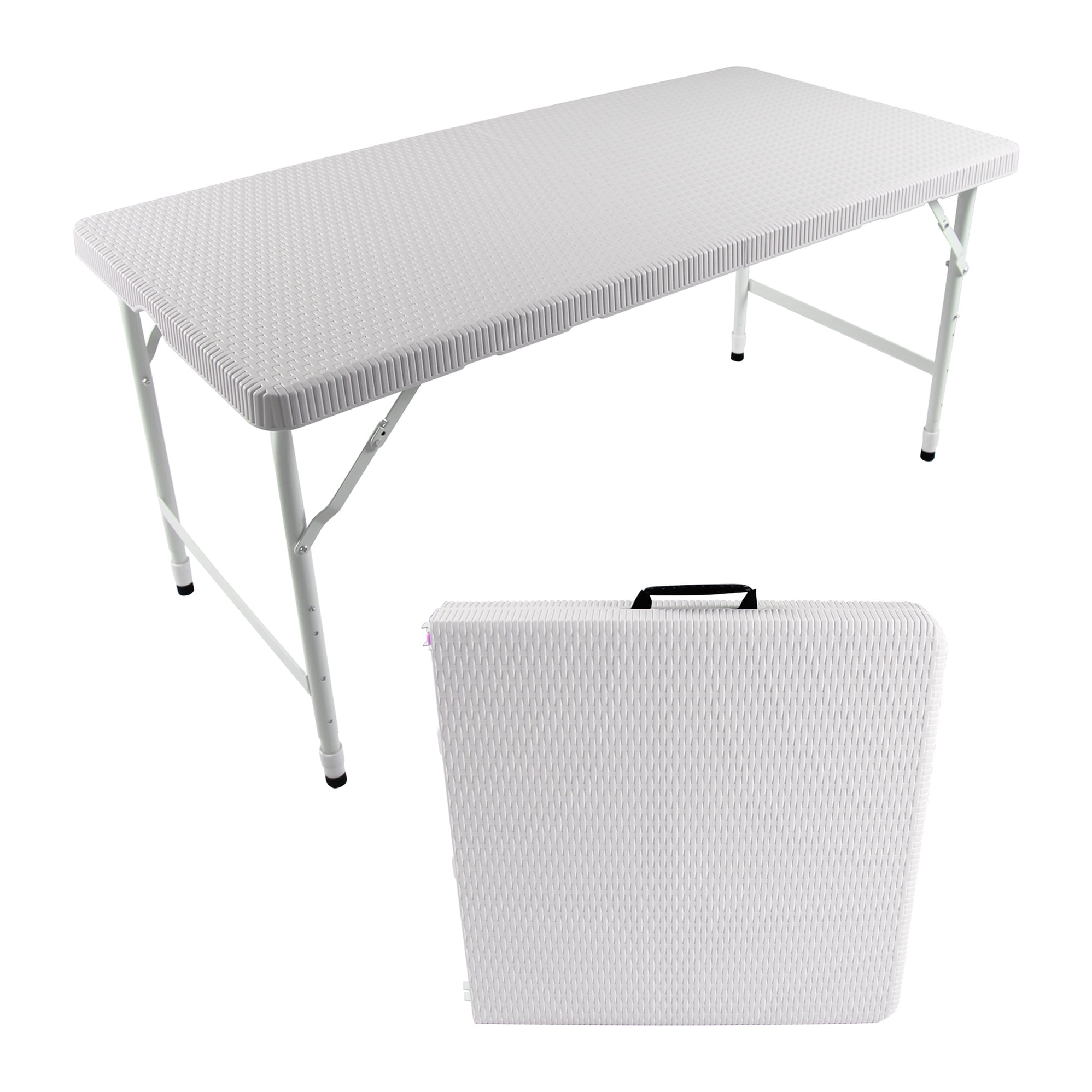 4ft Foldable Table - Portable For Garden And Outdoor White Smooth ...