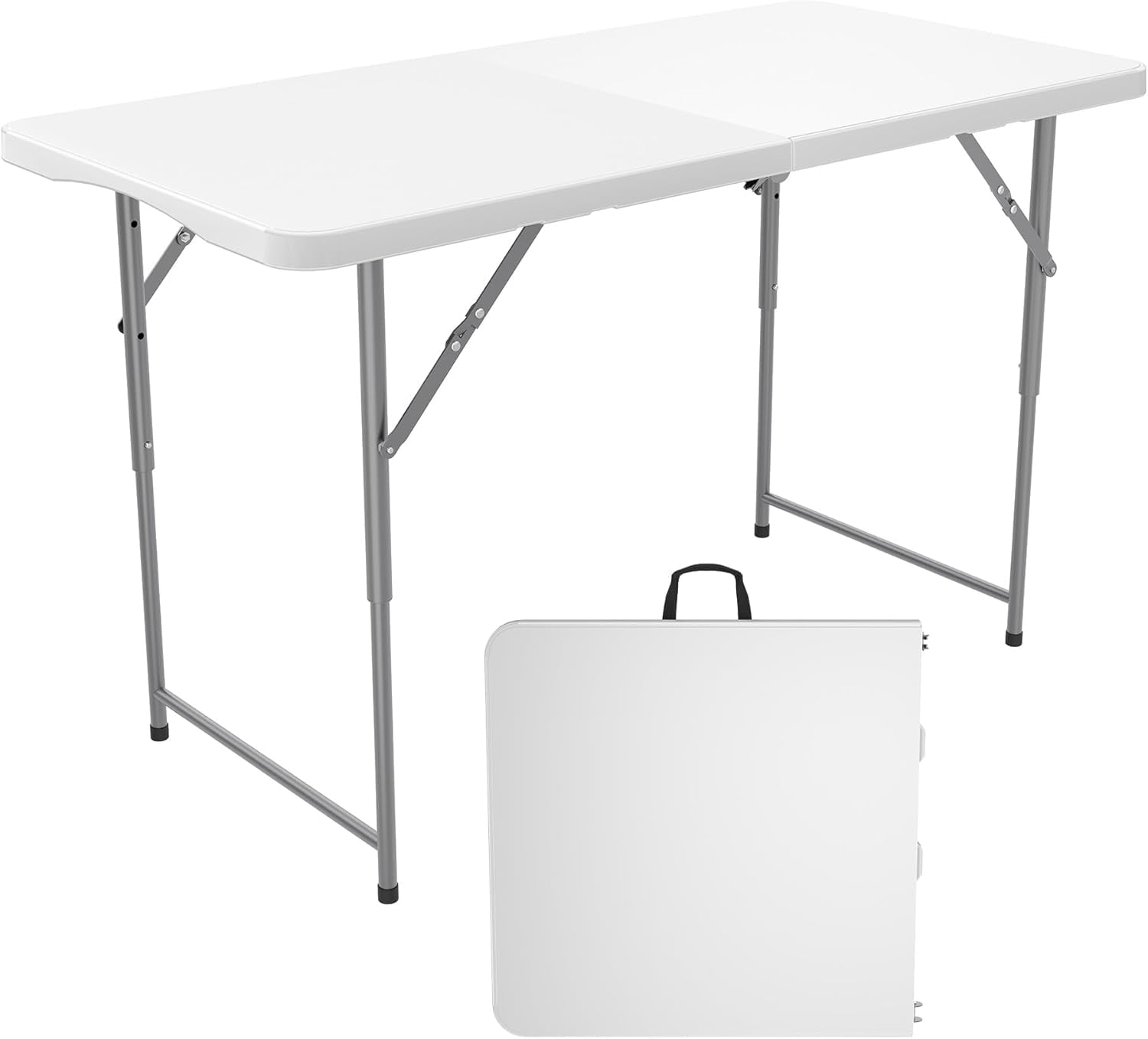 4ft Folding Table, 3 Adjustable Height, Support Up to 400LB - Walmart.com