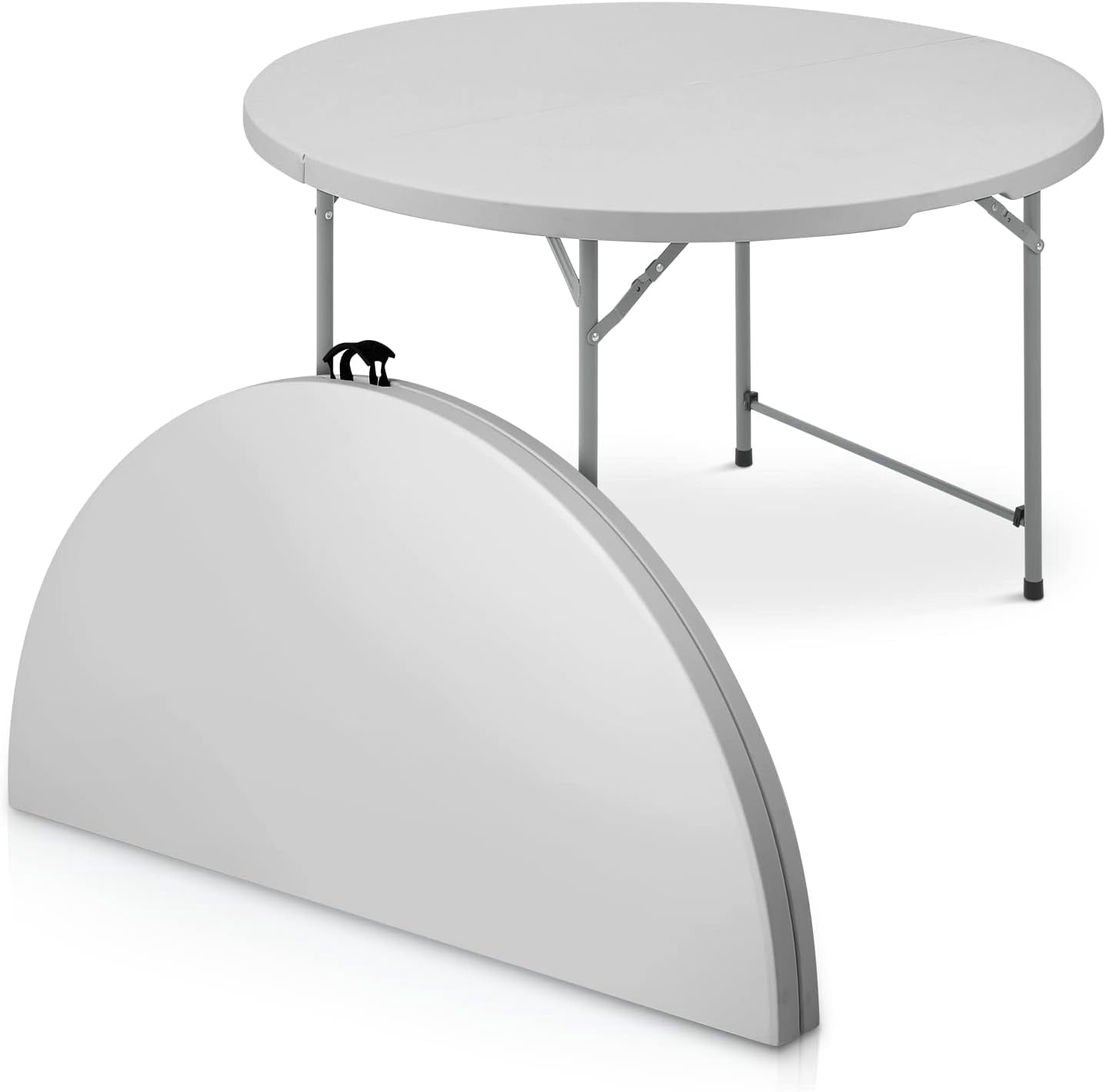 4ft Folding Table Round Fold in Half Commercial Event Table Indoor ...