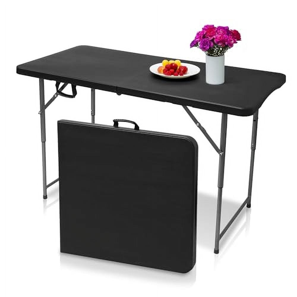 4ft Folding Table, Sturdy Outdoor Folding Table, Perfect for Camping ...