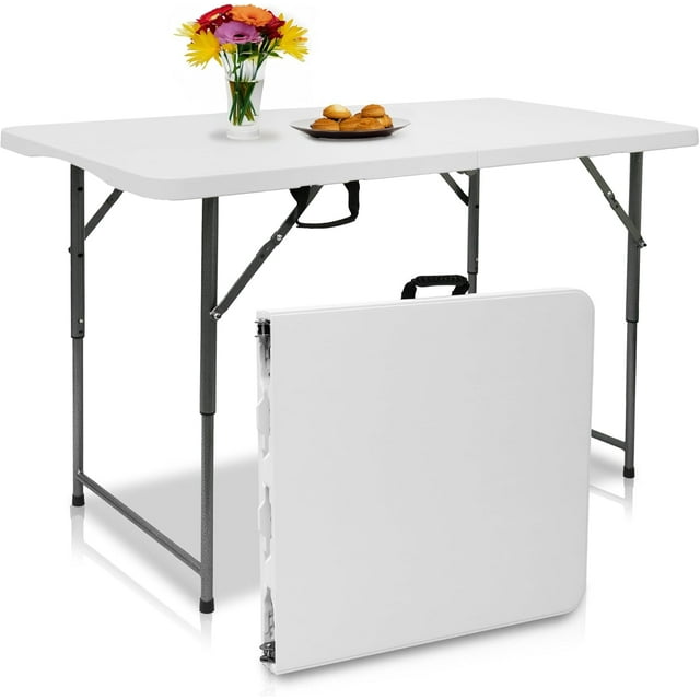 4ft Folding Table,Sturdy Outdoor Folding Table,Perfect for Camping ...