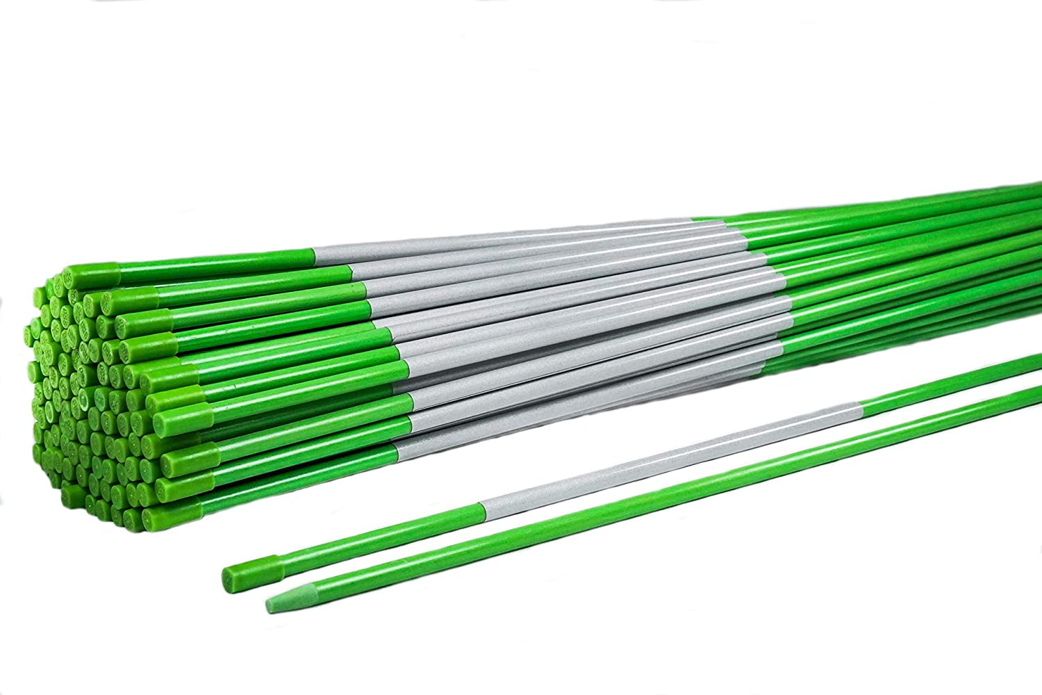 4ft Green Driveway Markers - Hy Viz Reflective Tape, Pointed Tip, Armor ...