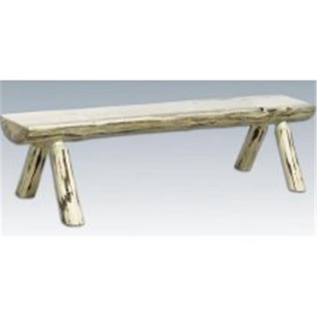 4ft. Half Log Outdoor Bench - Uniquely Handcrafted Rustic Furniture for ...