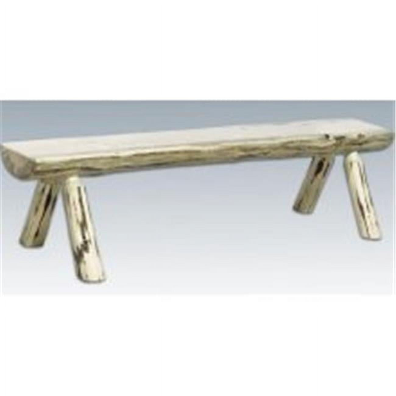 4ft. Half Log Outdoor Bench - Uniquely Handcrafted Rustic Furniture for ...