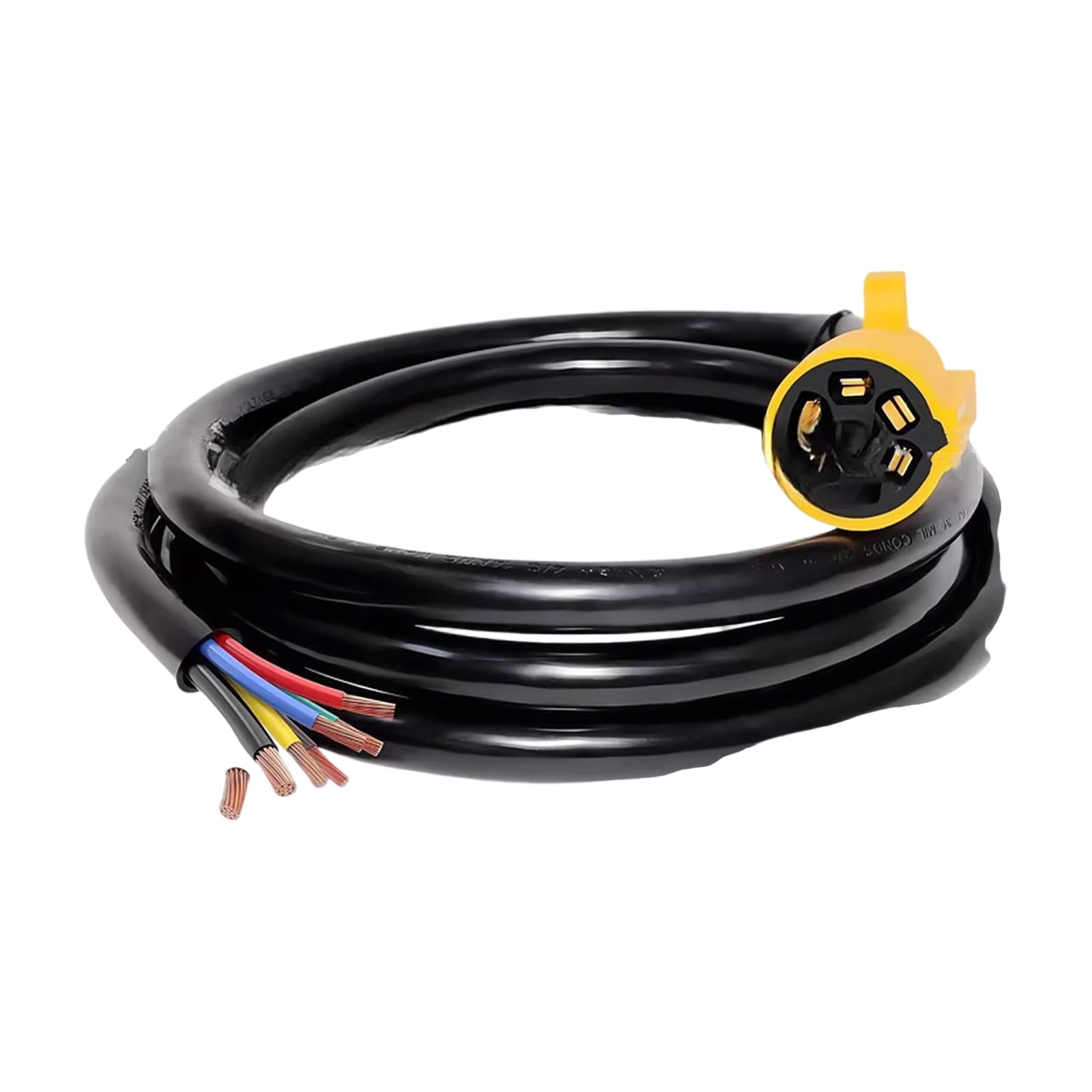 4ft Heavy Duty 7-Way Trailer Plug Copper-Clad Aluminum Cable with UV ...