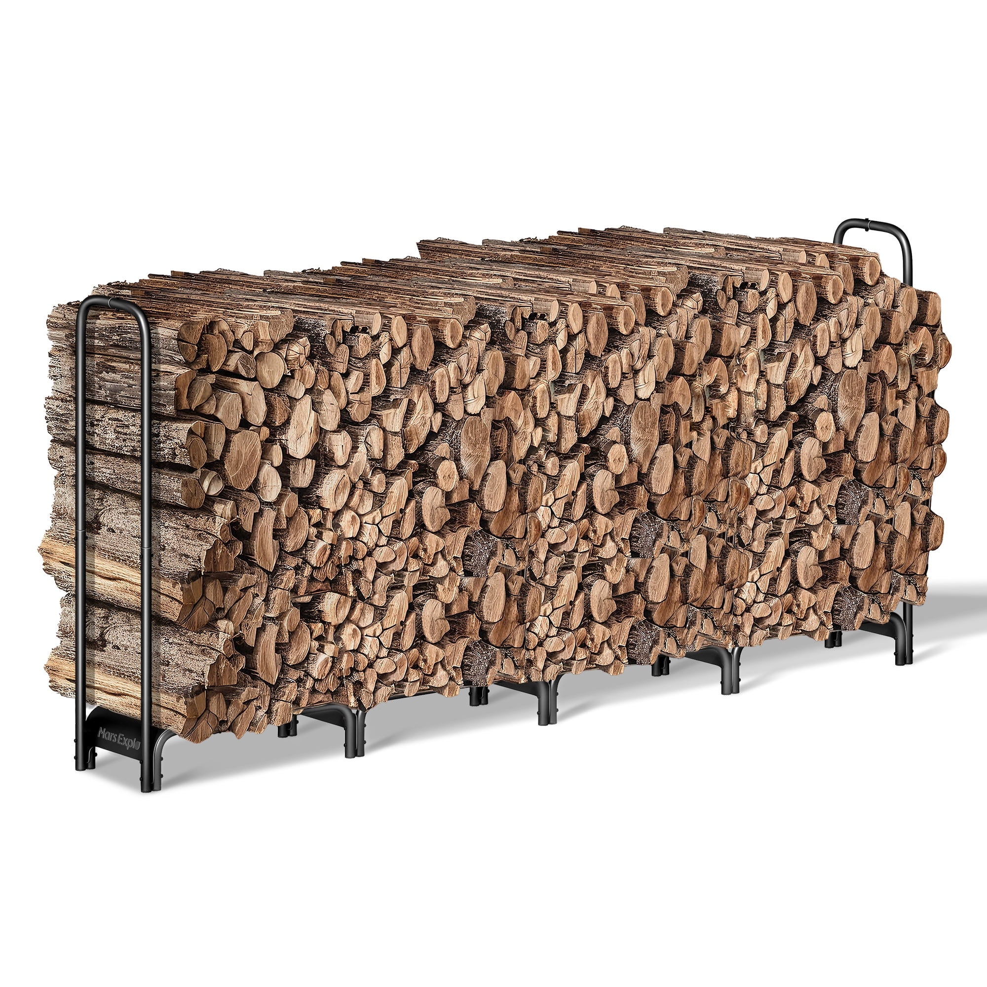 4ft Heavy Duty Firewood Rack Outdoor & Indoor – 550 lbs Capacity, Rust ...