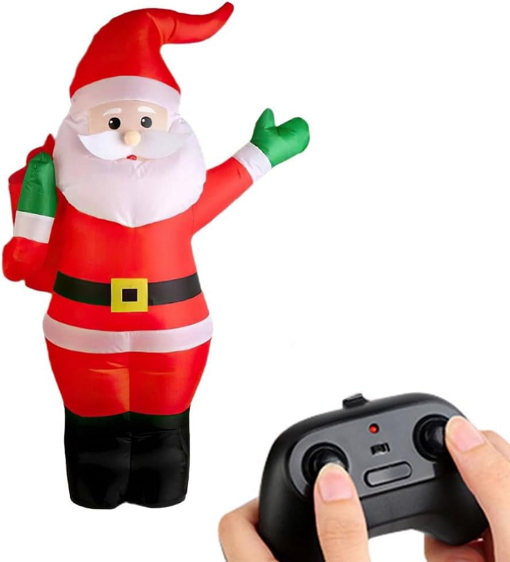 4ft Inflatable Santa Claus Toy with Remote Control, Christmas Yard ...