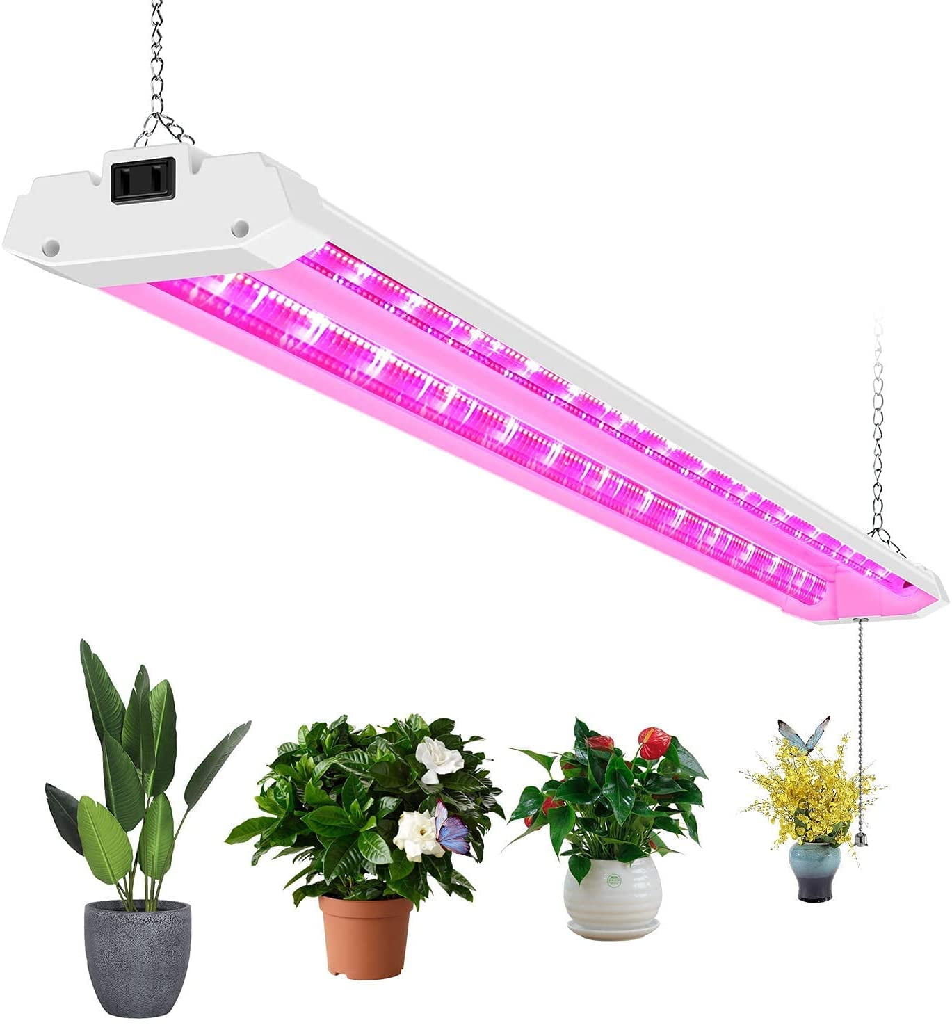 4ft LED Grow Lights 50W Full Spectrum Integrated Growing Lamp Fixtures ...