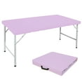 4ft Light Purple Portable Folding Table Indoor&Outdoor Maximum Weight ...