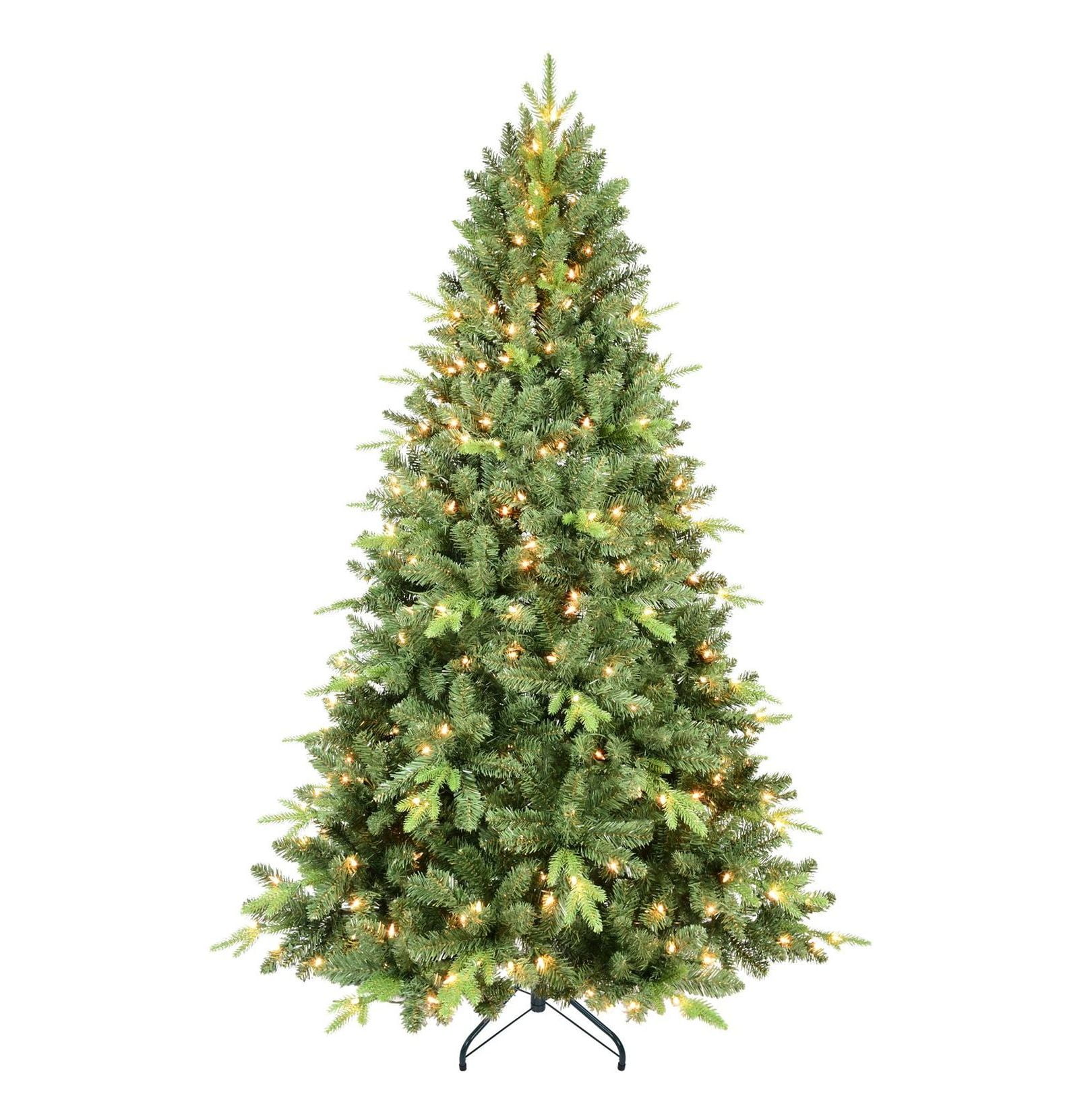 4ft PE/PVC Mixed Tree Hinged Green Tree Christmas Lights Fireproof ...