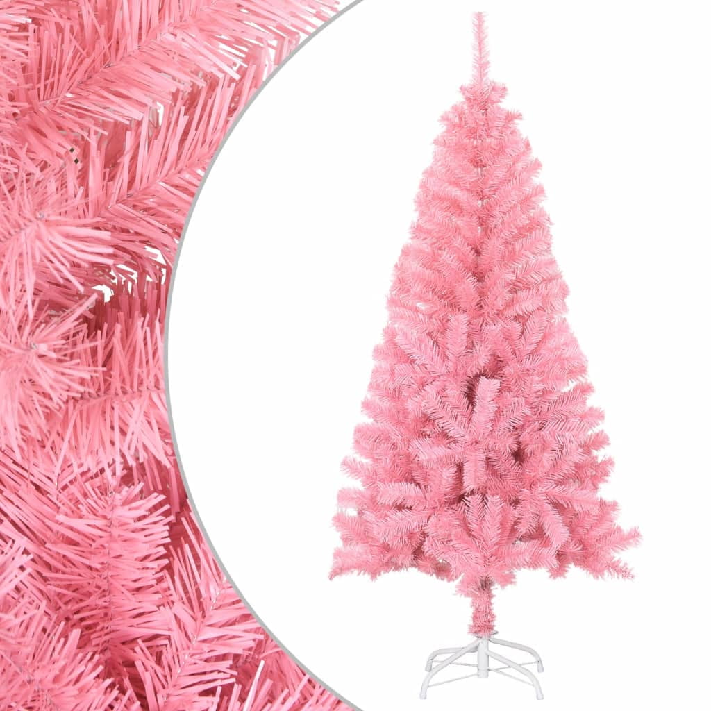 4ft Pink Artificial Christmas Tree with Stand - PVC Material - Easy ...