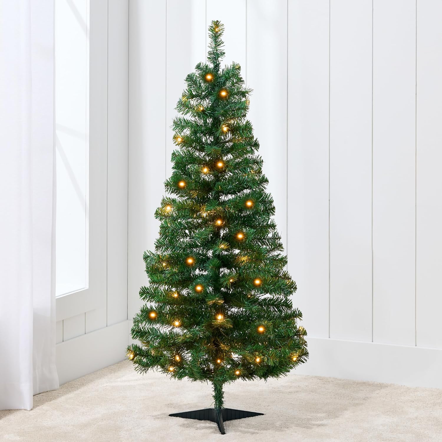 4ft Pre-lit Christmas Tree, Artificial Mini Tree Perfect for Kids ...