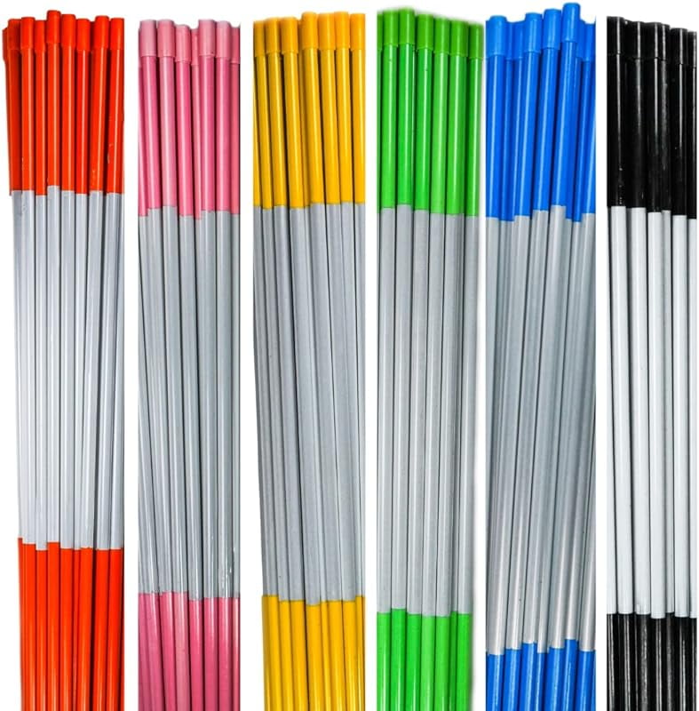 4ft Pro Snow Stakes - 48" x 5/16" Driveway Markers, Pointed Tip, Hy Viz ...