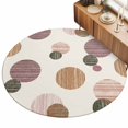 4ft Round Rug Abstract Geometric Area Rugs for Living Room Bedroom ...