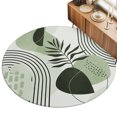4ft Round Rug Boho Geometric Area Rugs for Living Room Bedroom Washable ...